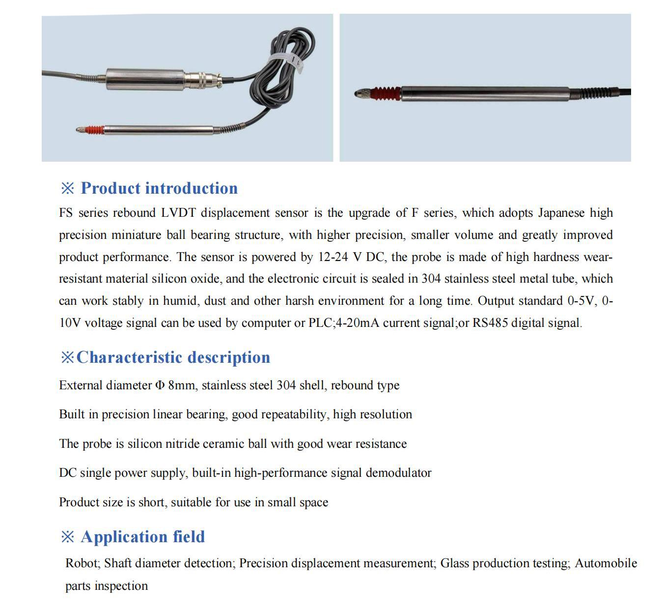 FS series pen type LVDT displacement sensor - LVDT displacement sensor ...